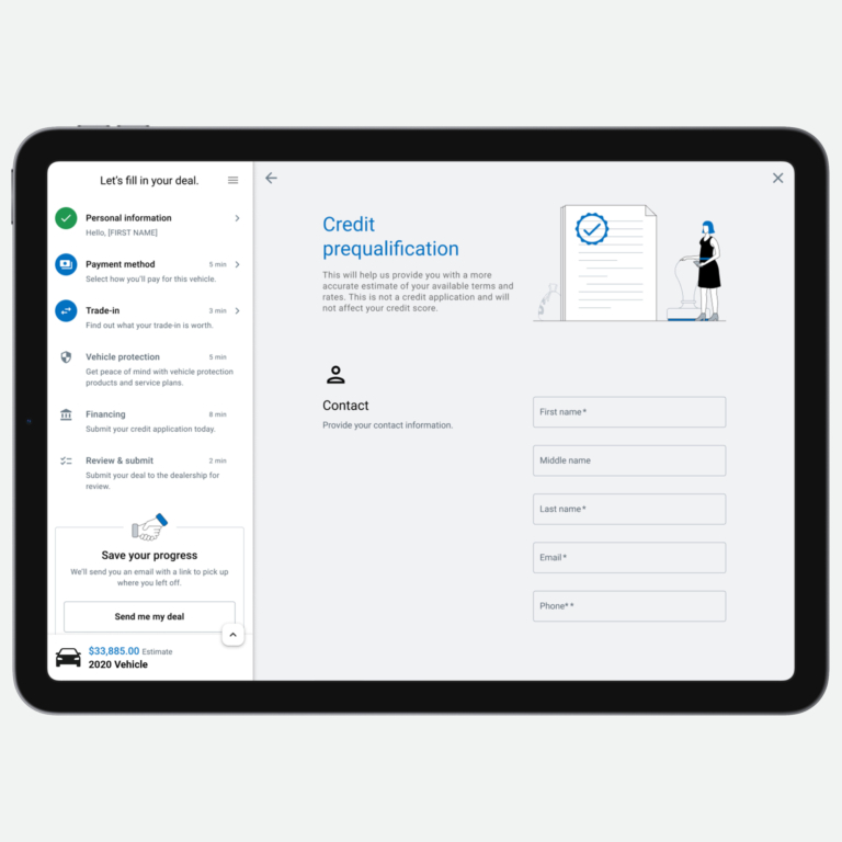 Accelerating the digital retail experience for automobile shopping